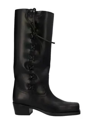 Paris Texas Roxanne Leather Knee-high Boots - Black