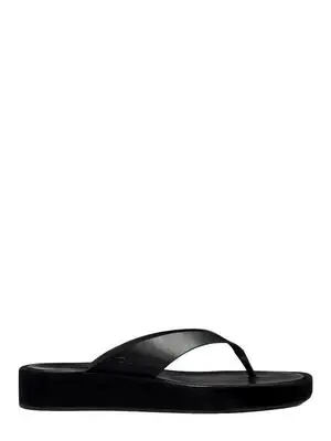 REFORMATION Eden Platform Thong Sandals - Black