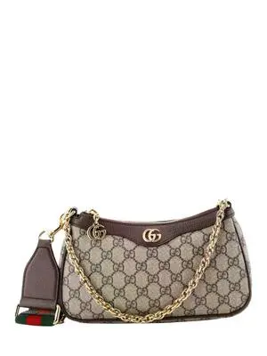 Gucci Ophidia Charm Shoulder Bag Gg Coated Canvas - Brown