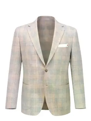 Kiton Plaid Blazer - Neutrals
