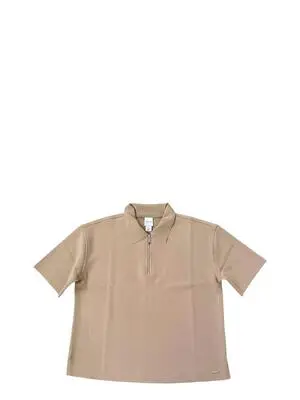 Calvin Klein Zip-up Polo Top - Neutrals