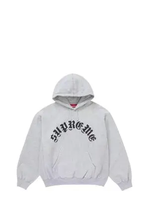 Supreme Logo Hoodie Grey