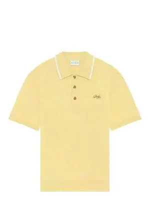 Drole De Monsieur Embroidered Collar Polo Shirt - Yellow