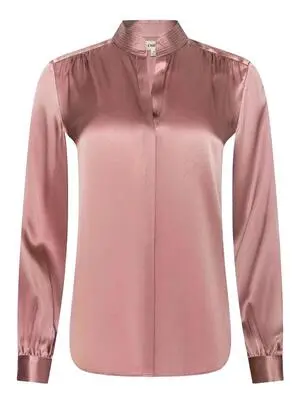 L'Agence Bianca Long-sleeve Blouse - Pink