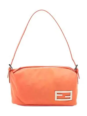 Fendi 2021-2025 Nylon Ff Pochette - Orange