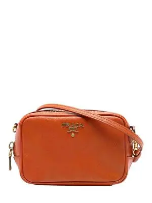 Prada Saffiano Camera Crossbody Bag - Orange