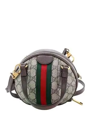 Gucci Ophidia Basketball Bag Gg Coated Canvas Mini - Brown