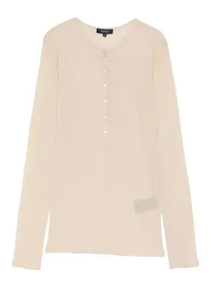 Soeur Isabella Buttoned Long-sleeved Top - Neutrals