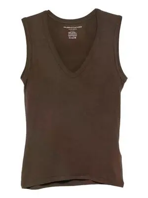 Majestic Filatures V-neck Tank Top - Brown