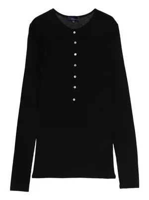 Soeur Isabella Buttoned Top - Black