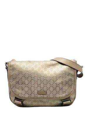 Gucci Gg Imprime Crossbody Bag - Gold