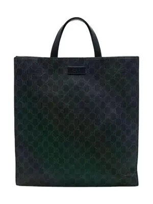 Gucci Gg Supreme Convertible Soft Tote Satchel - Black