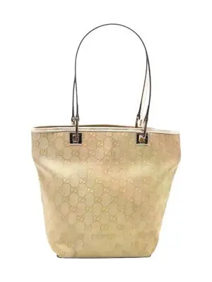 Gucci Gg Canvas Tote Bag - Gold