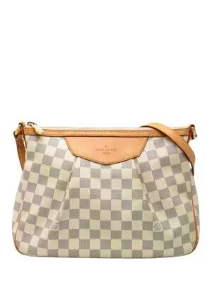 LOUIS VUITTON 2011 Damier Azur Siracusa Pm Crossbody Bag - White