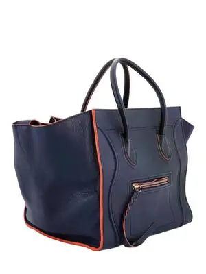 Celine Phantom Grainy Leather Medium Tote Bag - Blue