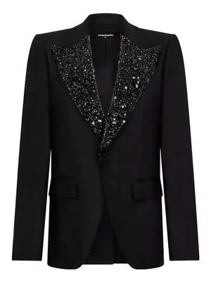 Dsquared2 Embellished-lapels Blazer - Black