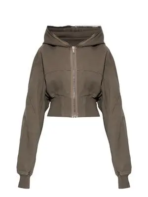 Rick Owens Cropped Hoodie - Brown