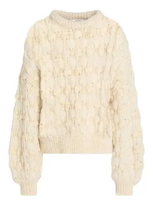 FRAME Striped Wool-blend Sweater - Cream