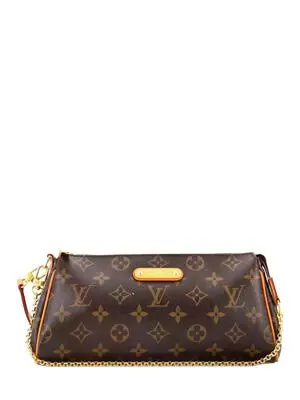 LOUIS VUITTON Eva Handbag Monogram Canvas Clutch - Brown