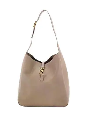 Saint Laurent Le 5 A 7 Supple Leather Large Hobo Bag - Neutrals