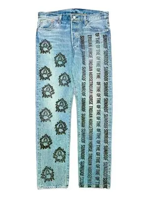 DENIM TEARS X Levi's X Virgil Abloh 'sunroof Of The Trojan Horse' Jeans - Blue