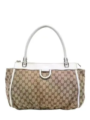 Gucci Gg Canvas Abbey D-ring Tote Bag - Brown