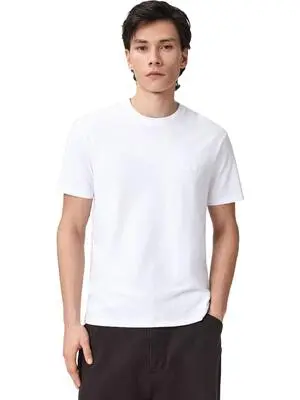 ALLSAINTS Cipher Embroidered Crew Neck T-shirt - Chalk White