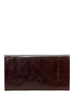 ALLSAINTS Harluna Leather Clutch - Brown