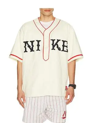 Nike Sport Top - Coconut Milk  University Red  & Black