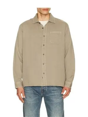 Rails Owens Long Sleeve Shirt In Taupe - Desert Path
