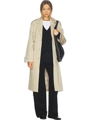 ANINE BING Rickie Maxi Trench - Beige