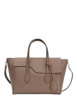 ATP ATELIER Merlara Large Handbag Grained Leather/leather - Tahini