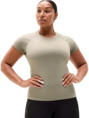 Athleta Momentum Flex Tee - Willow Heather