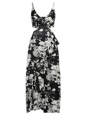Maje Floral-print Maxi Dress - Black