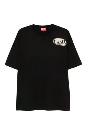 DIESEL® T-adjust-v2 Logo-detail T-shirt - Black