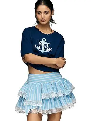 MAEVE Love Note Ruffle Skort