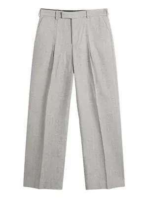 ABOUT:BLANK Herringbone Tailored Wide Leg Trousers - Grey