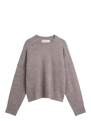 ABOUT:BLANK Exposed Mock Neck Jumper - Biscuit