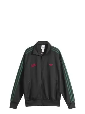 Adidas Embroidered Firebird Track Top - Black/collegiate Green