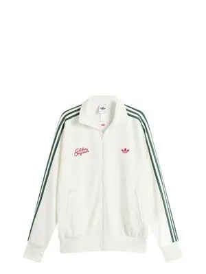 Adidas Embroidered Firebird Track Top - Off White/collegiate Green