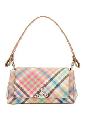 VIVIENNE WESTWOOD Hazel Medium Checked Leather Shoulder Bag - Multicoloured