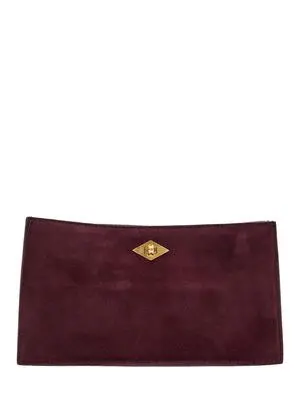 METIER Ease Suede Clutch - Burgundy