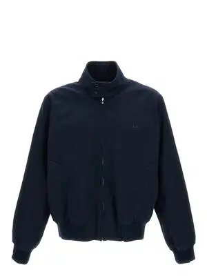 A.p.c. Bomber Jacket With Embroidered Logo - Blu