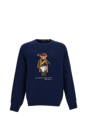 Polo Ralph Lauren Teddy Bear Print Sweatshirt Blu