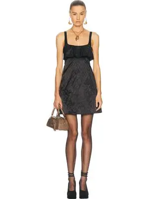 Chloé Satin Mini Dress - Black
