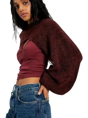 Free People Emery Knitted Bolero - Brown