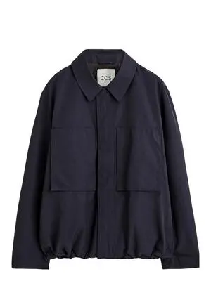 Cos Technical Windbreaker Jacket - Navy