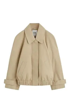 Cos Rounded Cotton Blouson Jacket - Beige