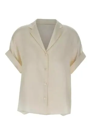 Eleventy Turn-up Short-sleeve Shirt - Neutrals