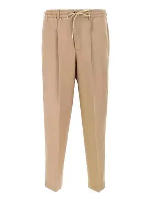 PT TORINO Elasticated Drawstring Trousers - Neutrals